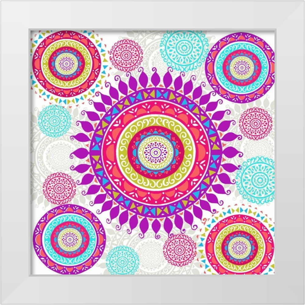 Allen, Candace 12x12 White Modern Wood Framed Museum Art Print Titled - Boho Spheres 1 - Walmart.com
