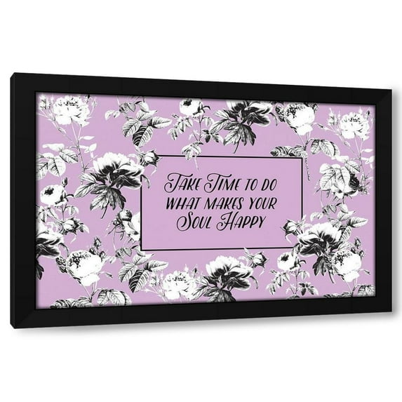 Candace Allen 14x10 Black Modern Wood Framed Wall Art Titled - Happy ...