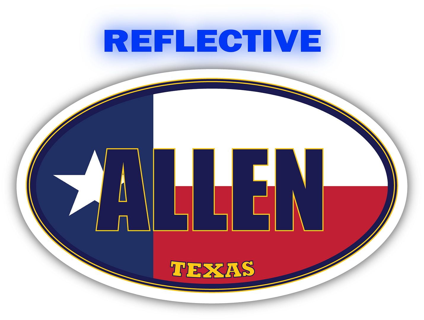 Allen City Texas State Flag | TX Flag Collin County Oval State Colors ...