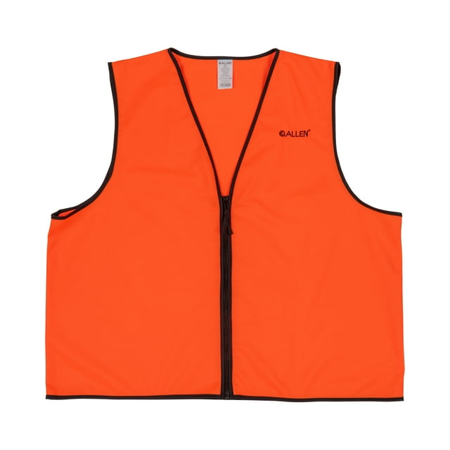 Allen Company Deluxe Blaze Orange Hunting Vest, XL, Zipper Closure ...
