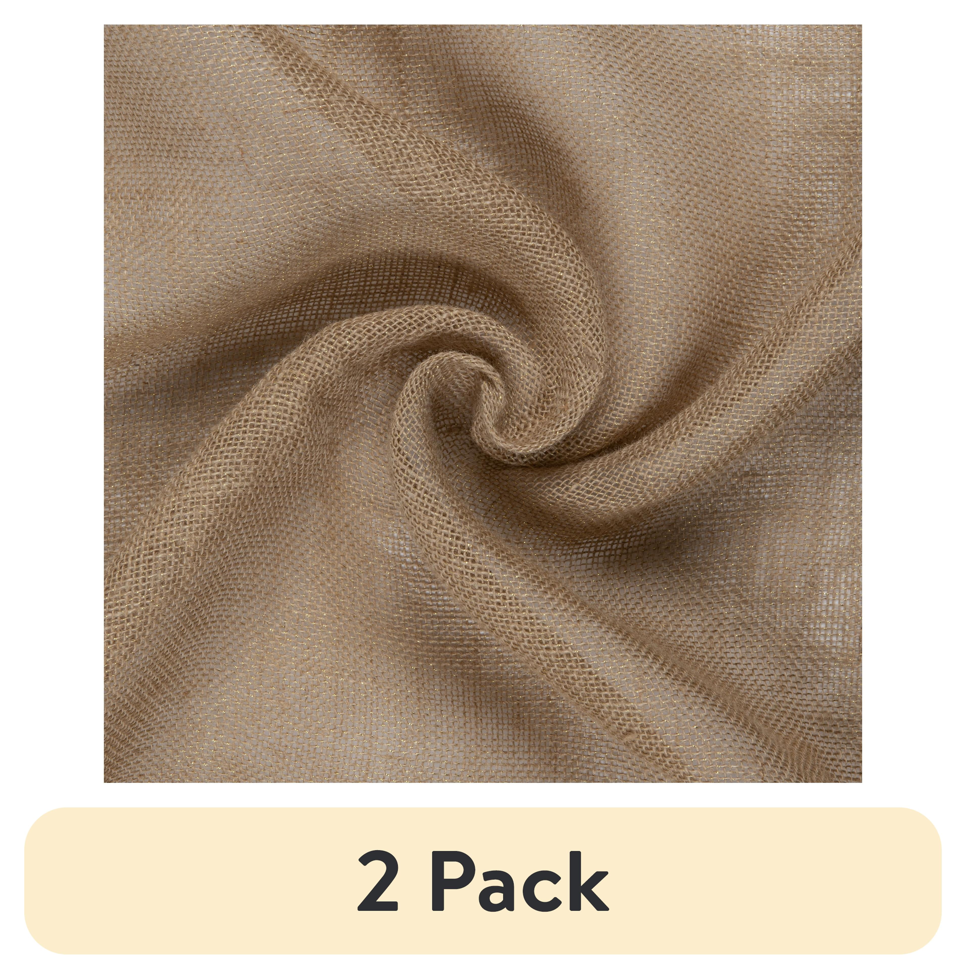 (2 pack) Allen Company Folded & Precut Jute Burlap with Gold Tinseling ...