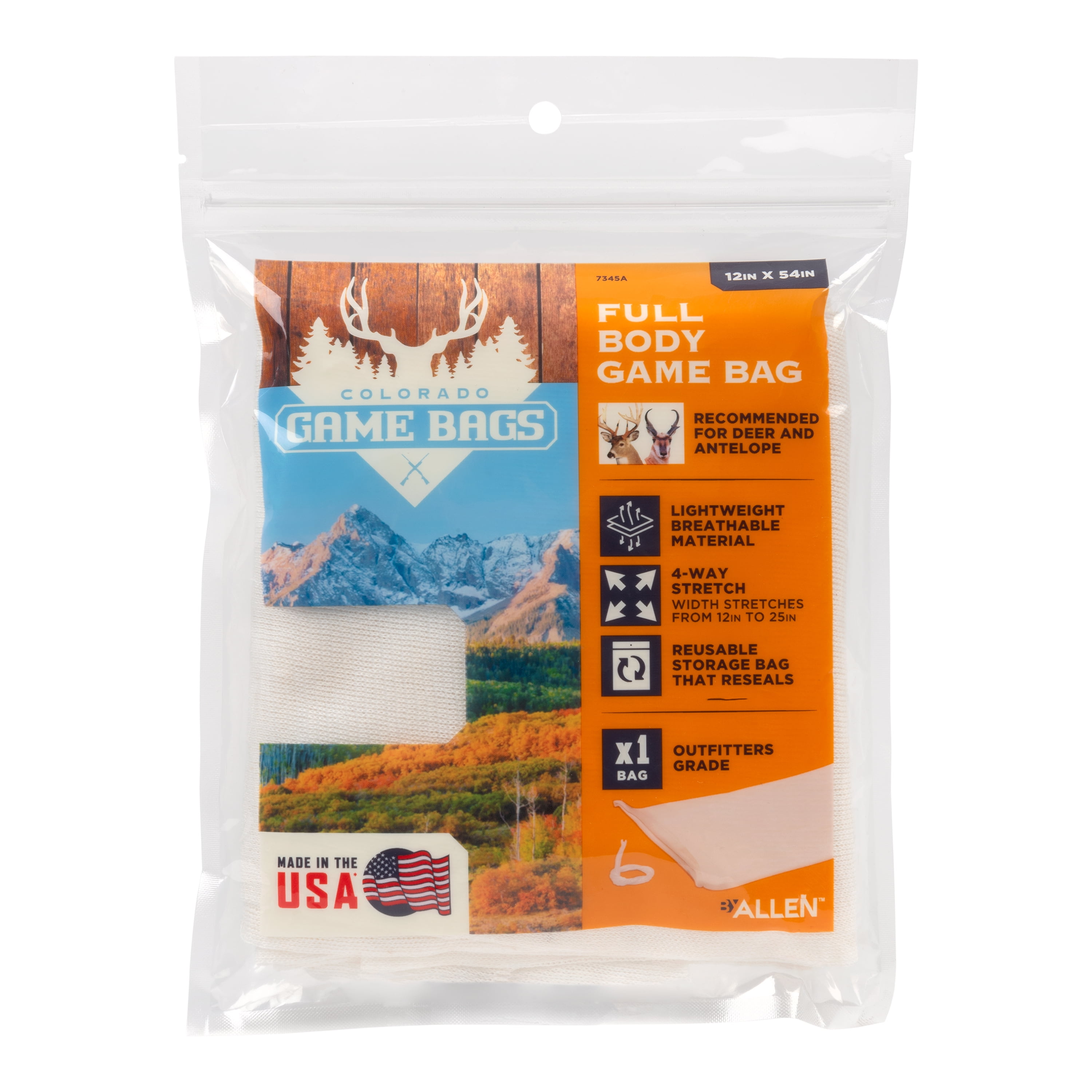 Allen Company Full Body Deer Carcass Pull-on Game Bag, 54"L x 14"W ...