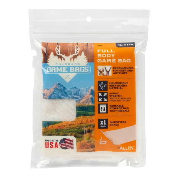 Allen Company Full Body Deer Carcass Pull-on Game Bag, 54"L x 14"W ...