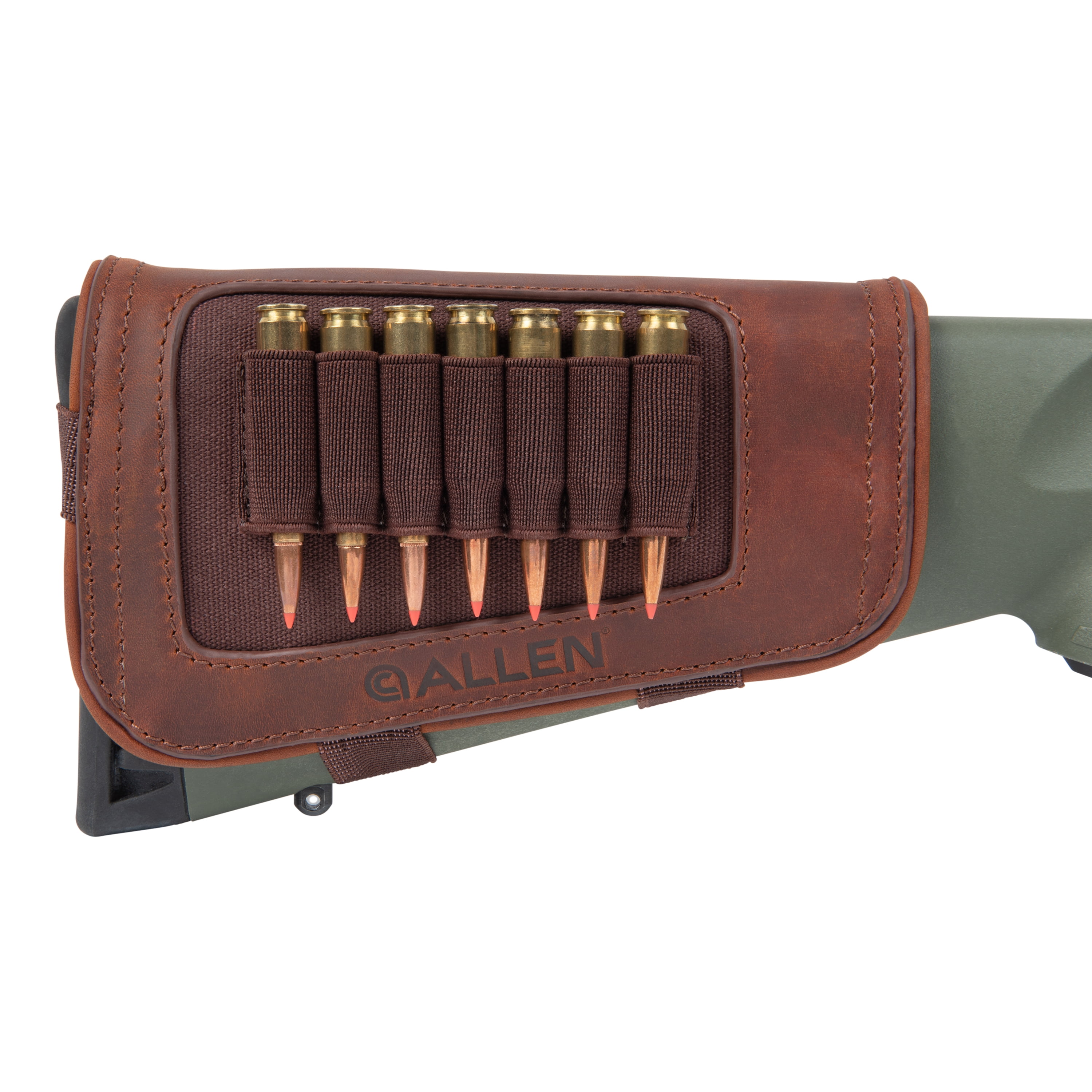 Allen Company New Castle Leather Buttstock Shell Holder Rifle Ammo ...