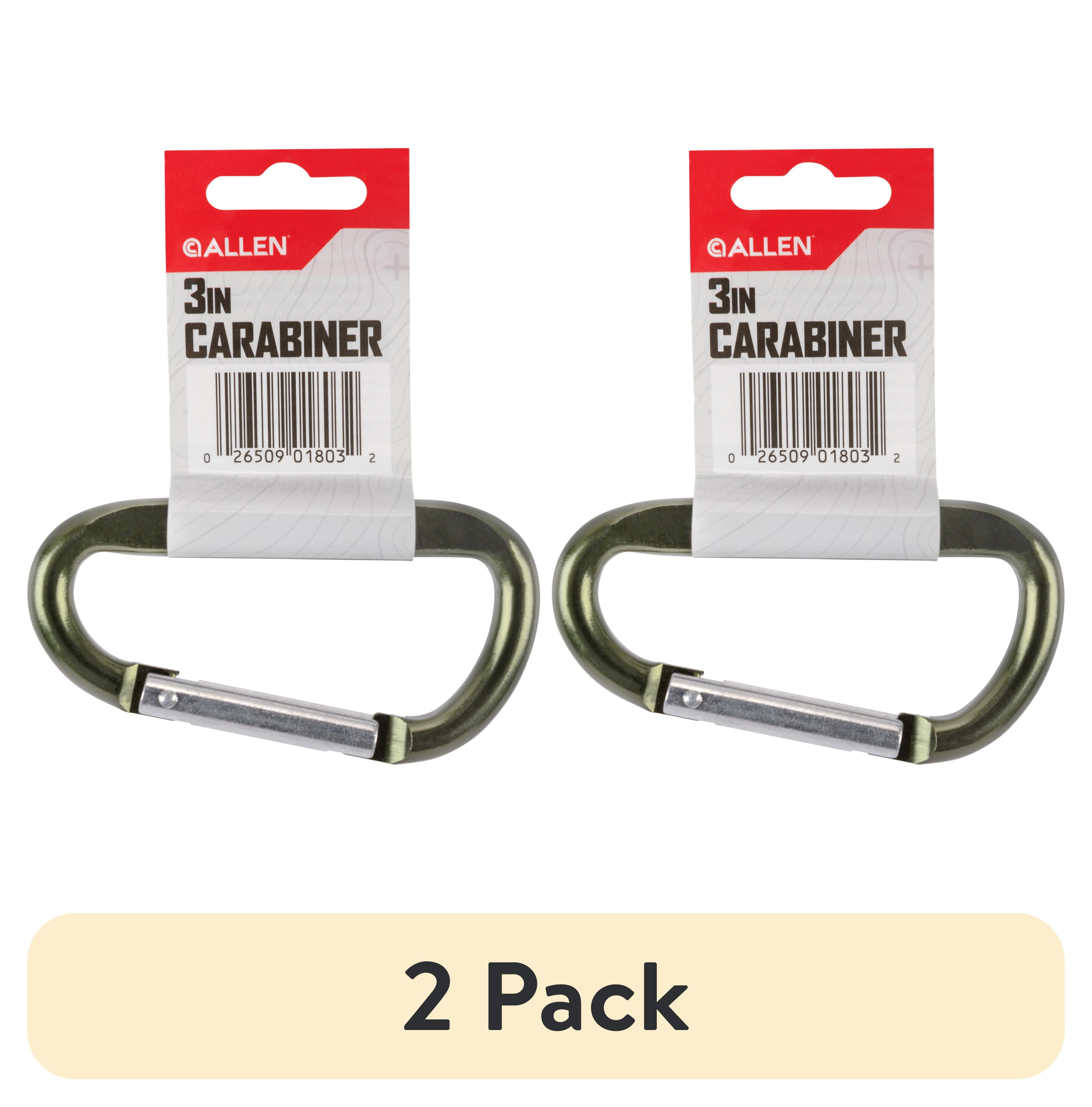 (2 pack) Allen Company Single 3" General Purpose Non-Locking Carabiner ...