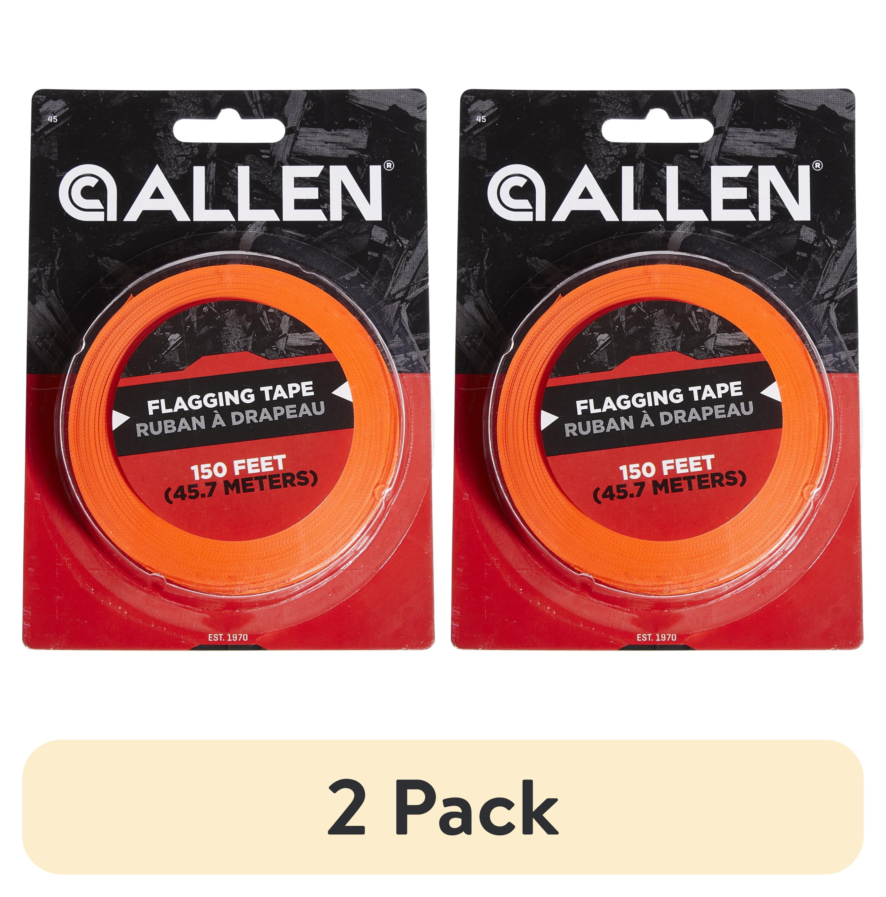 (2 pack) Allen Company Trail Flagging Tape Roll, 150' x 0.787", Orange ...