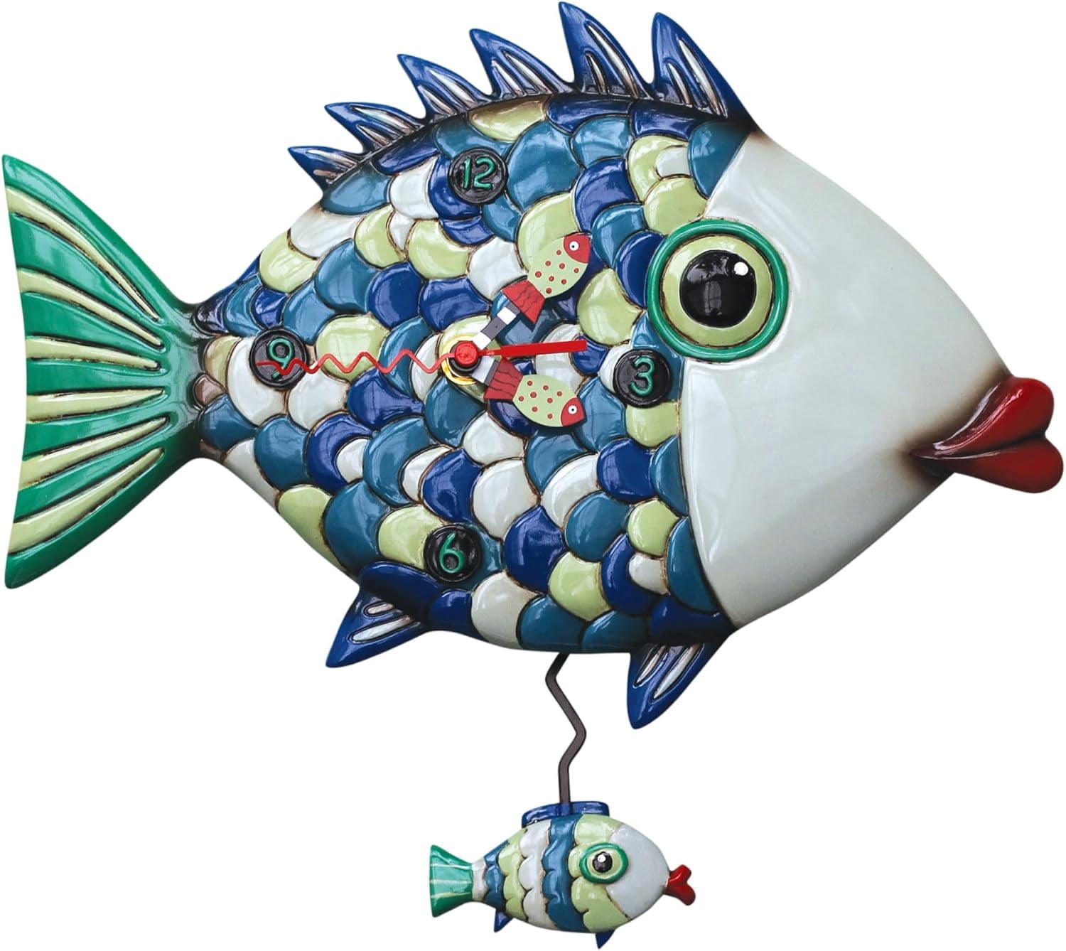 Allen Designs "Fishy Lips" Whimsical Pendulum Wall Clock - Walmart.com