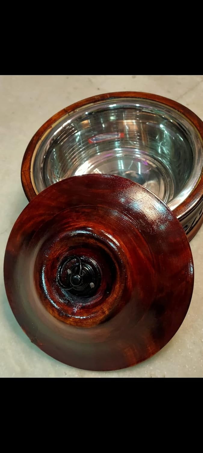 Allen Global Wooden Roti Box Chapati Box Casserole Hot Pot Hot Box for ...