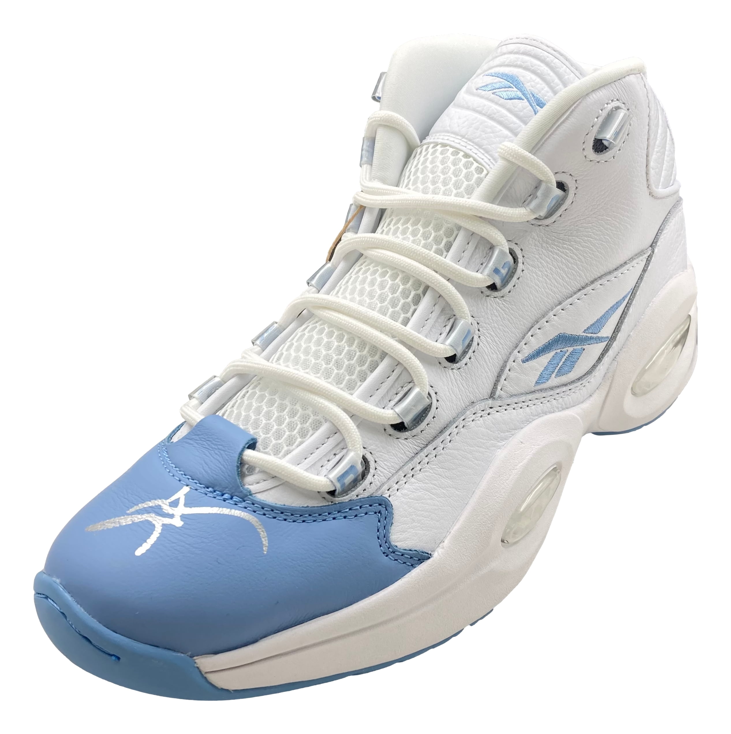 Allen Iverson 76ers Signed Left Reebok Question Mid Blue Shoe JSA ITP ...