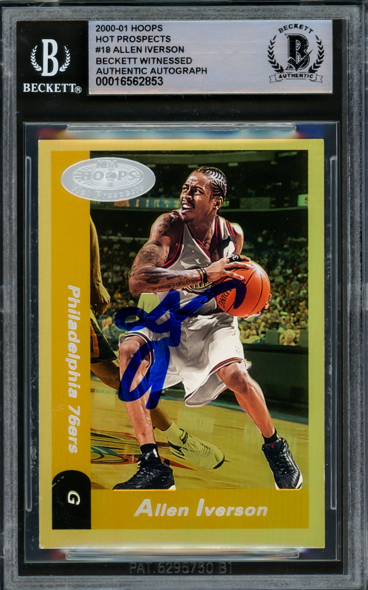 Allen Iverson Autographed 2000-01 Hoops Hot Prospects Card #18 ...