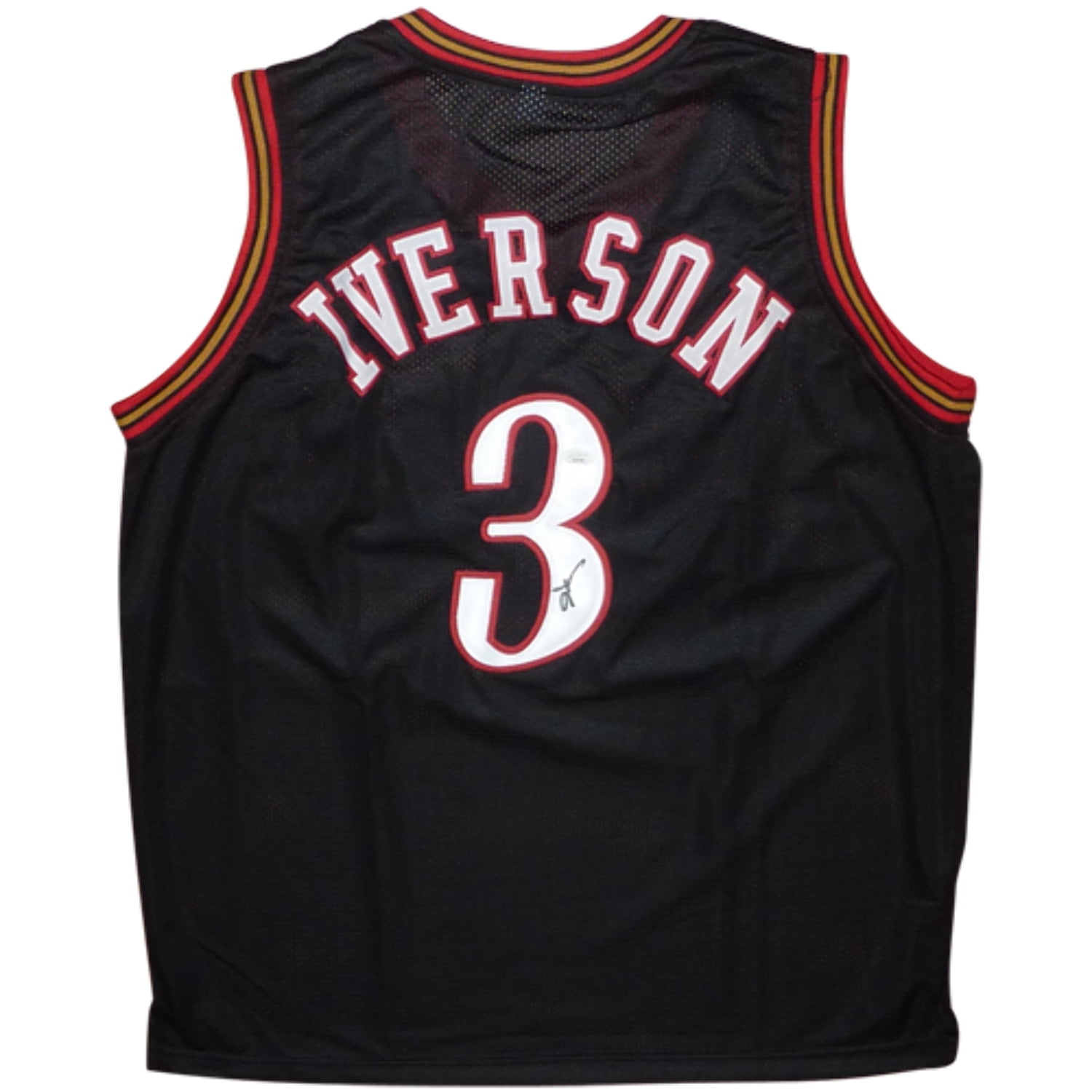 Allen Iverson Autographed Philadelphia (Black #3) Custom Jersey - JSA ...