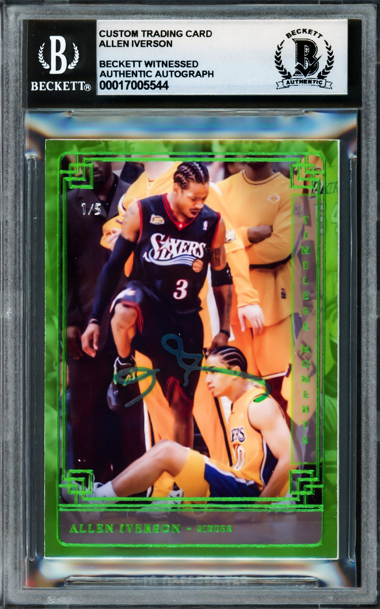 Allen Iverson Autographed Timeless Moments Card #TML-AI Card ...
