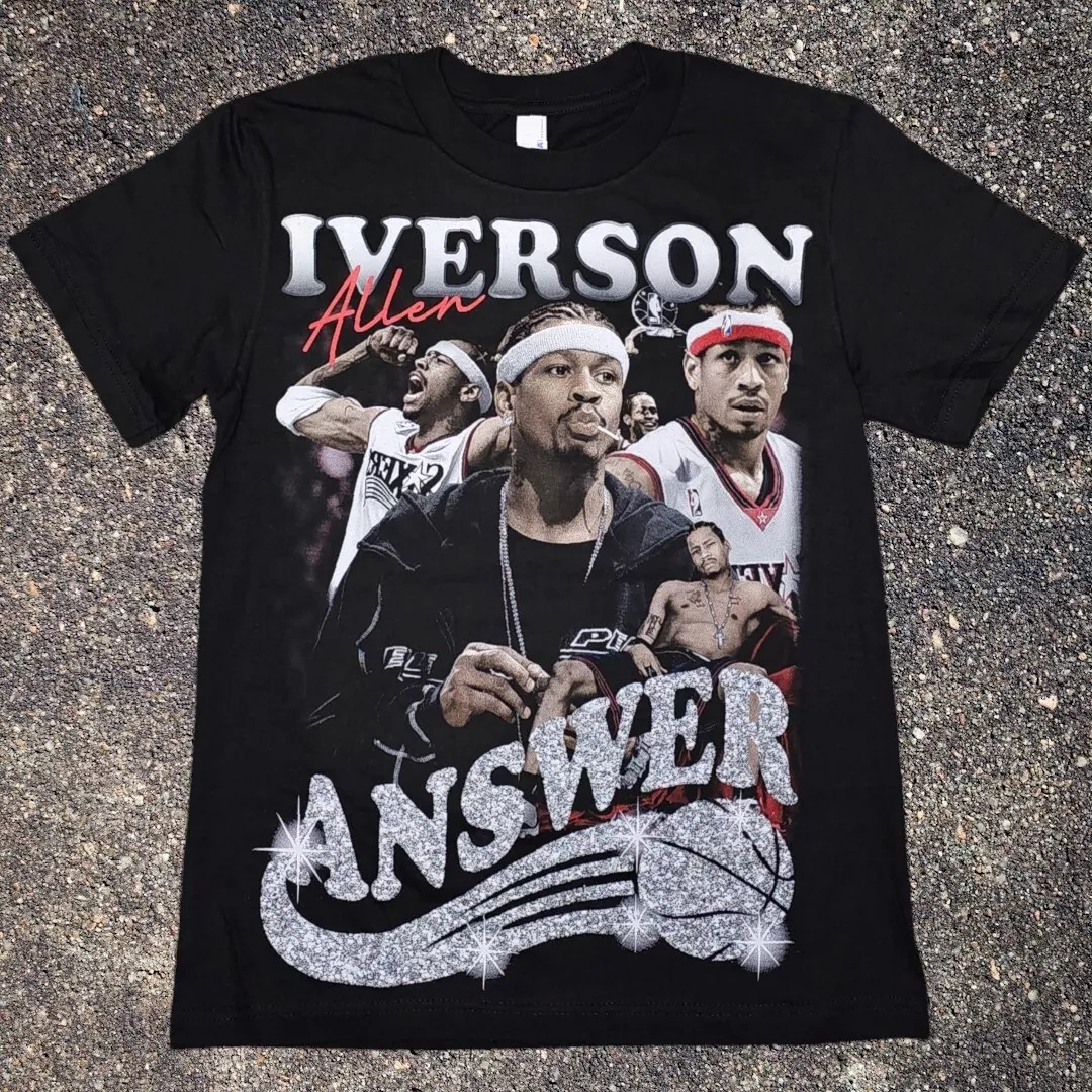Allen Iverson Basketball Graphic T-shirt S-5XL - Walmart.com