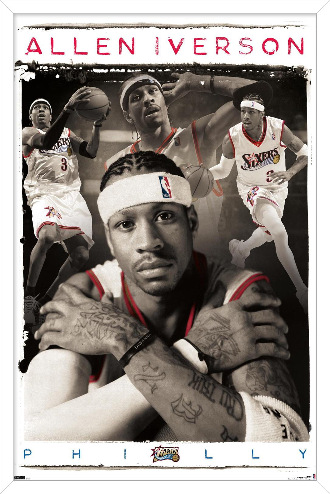 Allen Iverson - Collage Wall Poster, 14.725" x 22.375" Framed - Walmart.com
