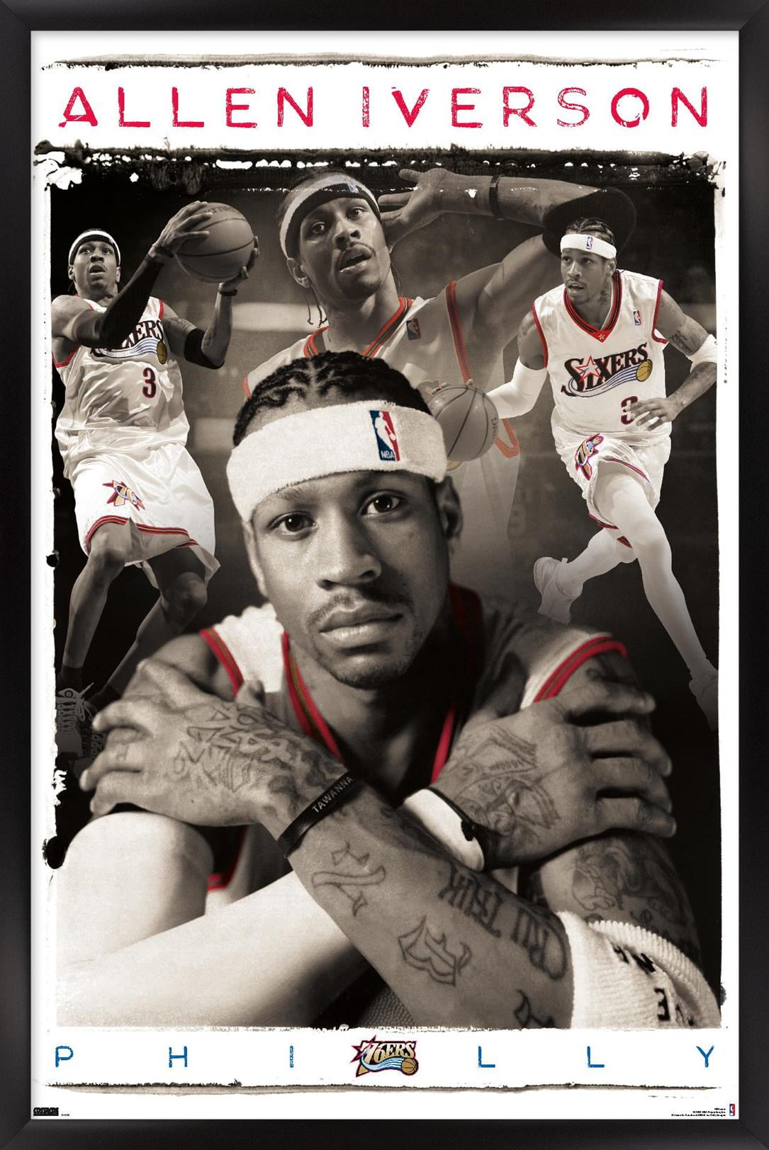 Allen Iverson - Collage Wall Poster, 22.375" x 34" Framed - Walmart.com