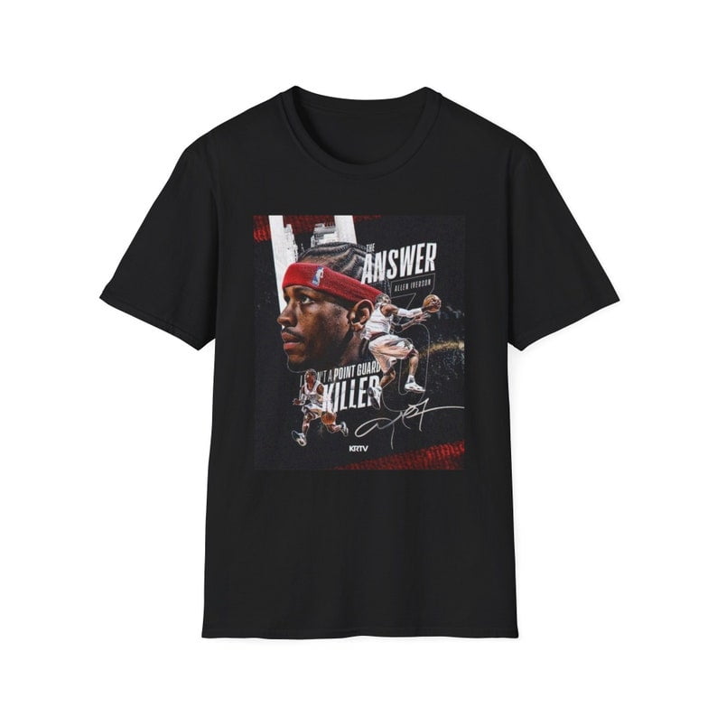 Allen Iverson Graphic T-Shirt ,Black Color,Size M - Walmart.com