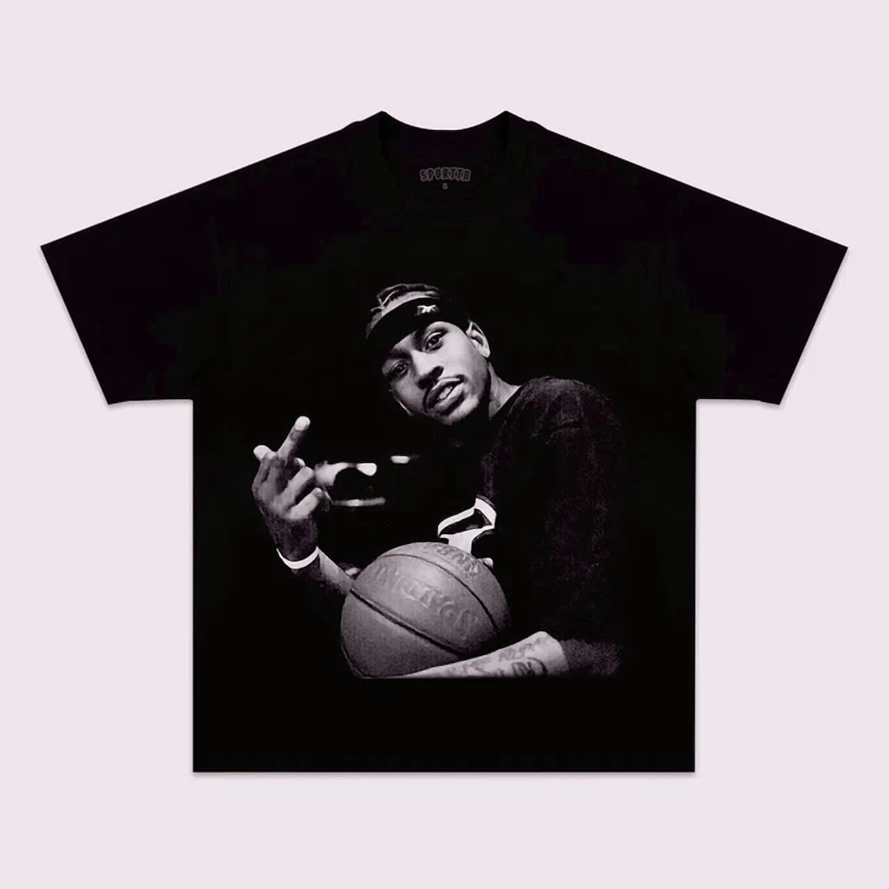 Allen Iverson Pose Basketball Graphic Design The Answer Vintage Fan T ...