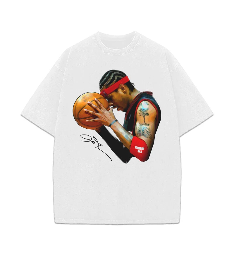 Allen Iverson Shirt, Allen Iverson The Answer Sixers 90's Basketball T-Shirt, Vintage T-Shirt ...