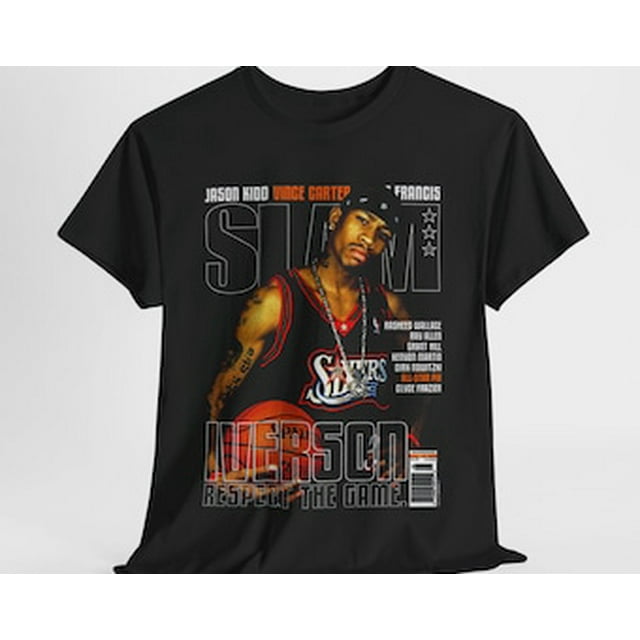 Allen Iverson Slam Dunk Poster Shirt - Iconic Basketball Tee, Legend ...