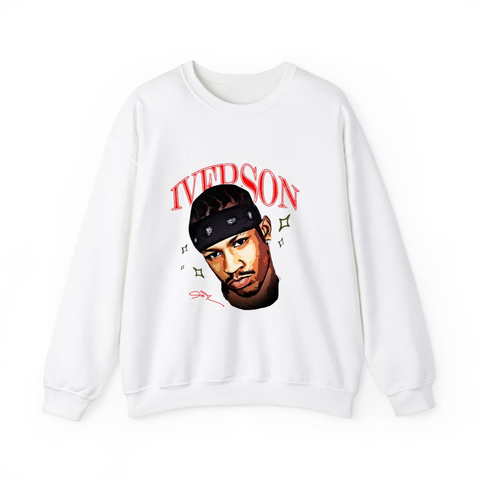 Allen Iverson T-Shirt The Answer Portrait Painting Vintage Basketball ...