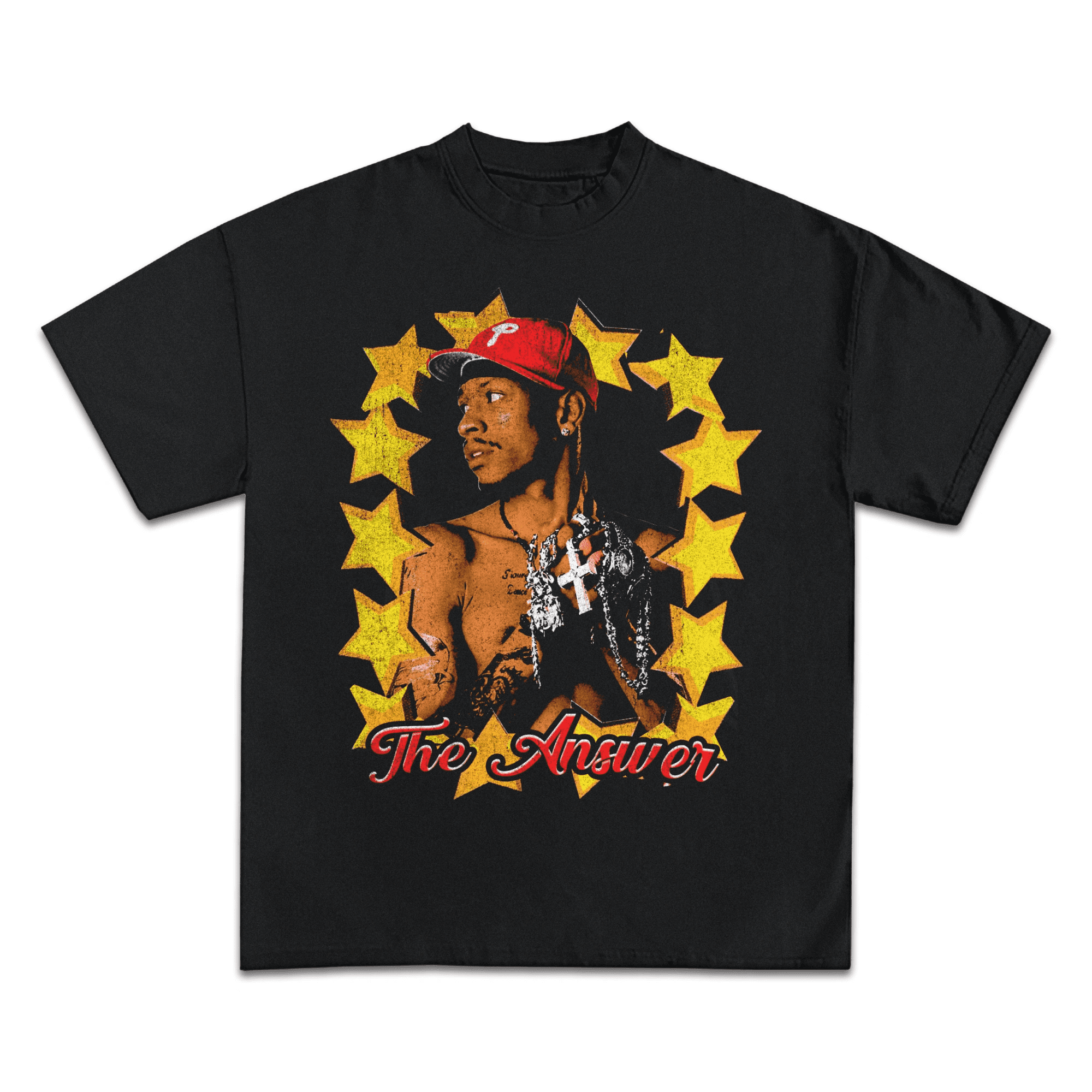 Allen Iverson "The Answer" Graphic T-Shirt,Black Color,Size XL ...