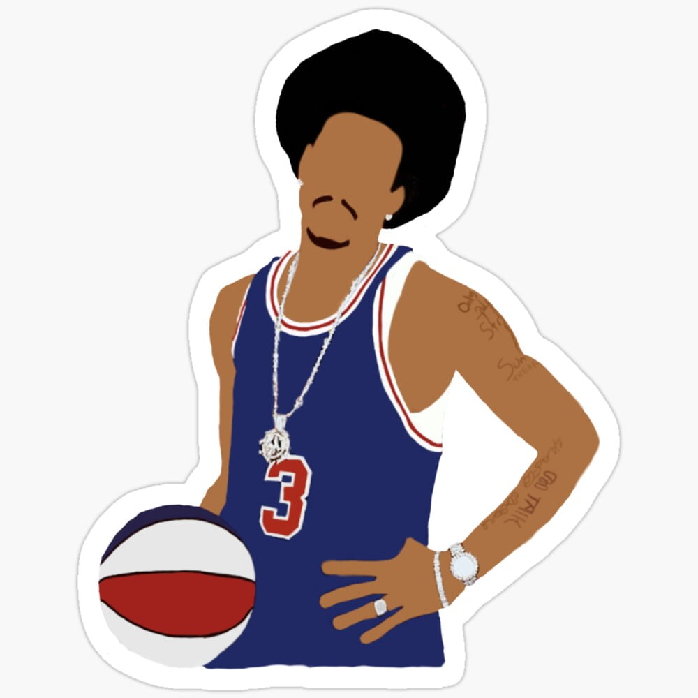 Allen Iverson Throwback Design Sticker Phone Decal Water Bottle ...