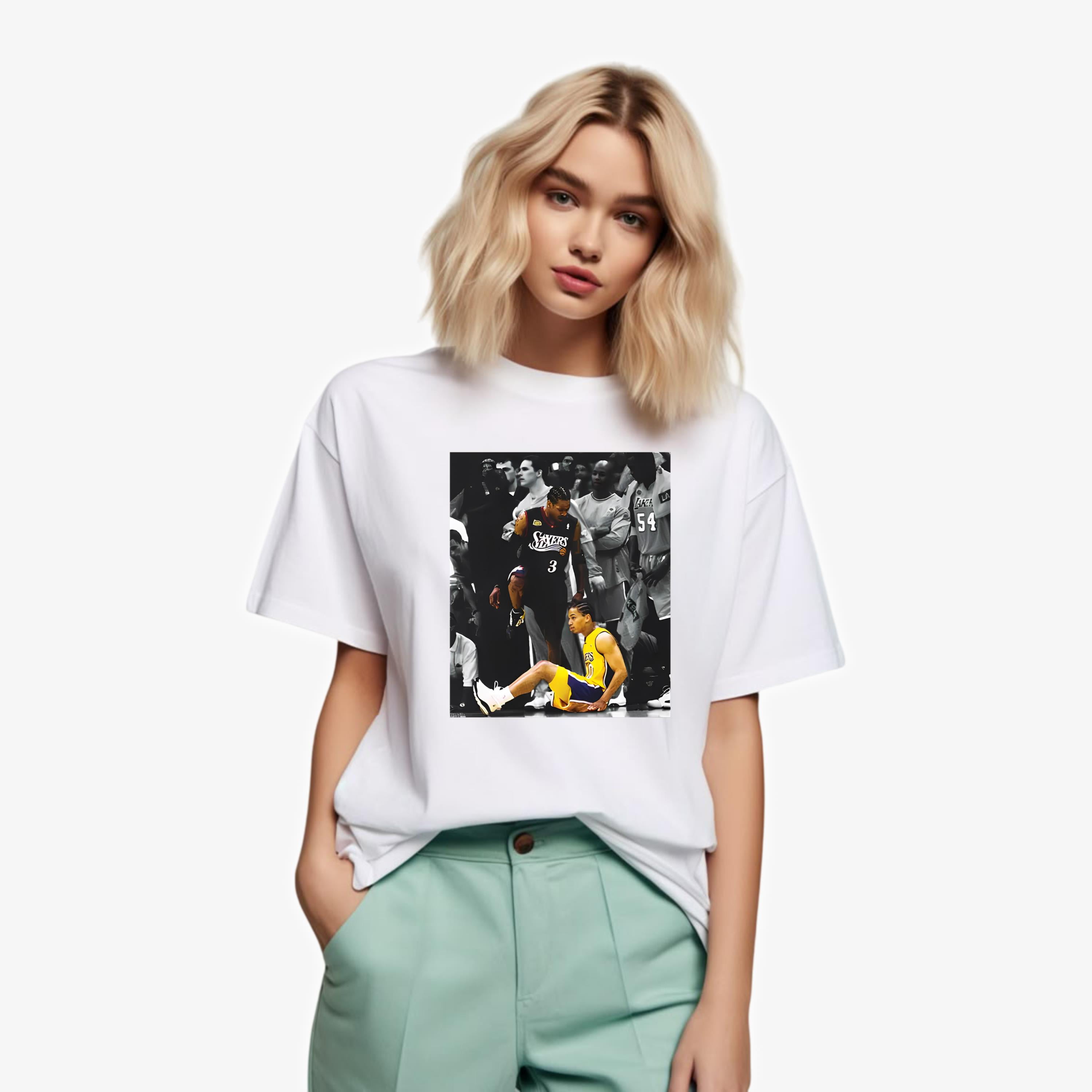 Allen Iverson Tyron Lue Step Over Iconic Play T-Shirt, for men & women ...