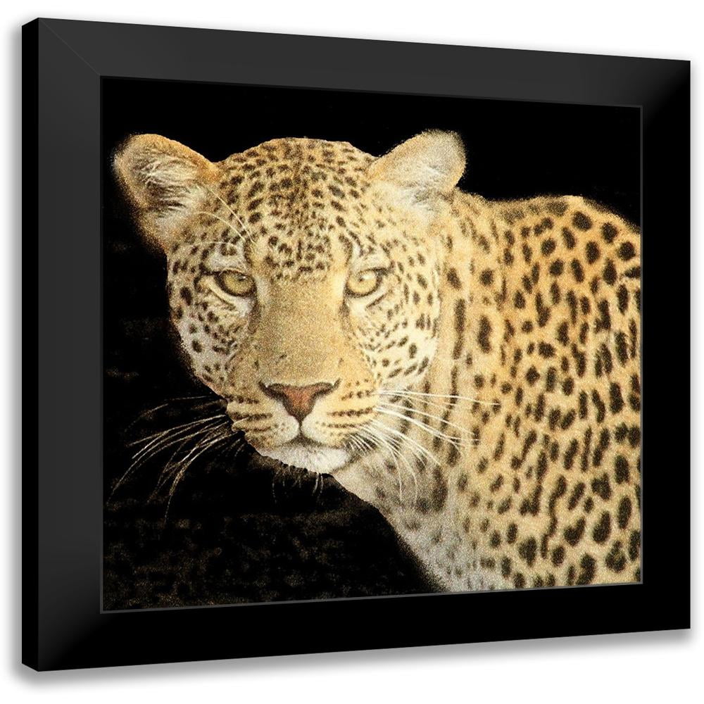Allen, Kimberly 12x12 Black Modern Framed Museum Art Print Titled - Refuge Leopard 2 V2 ...