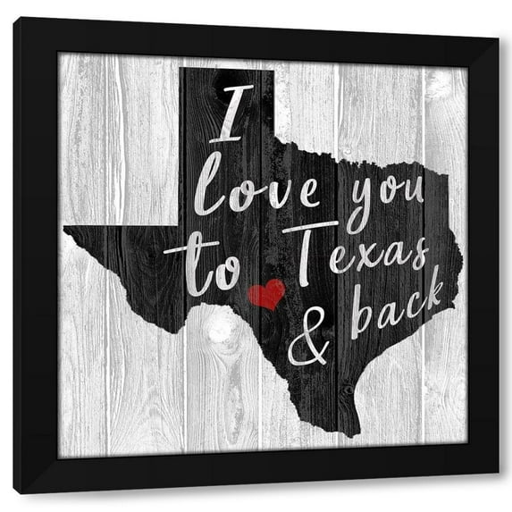 Allen Kimberly 12x12 Black Modern Wood Framed Wall Art Titled - I Love ...