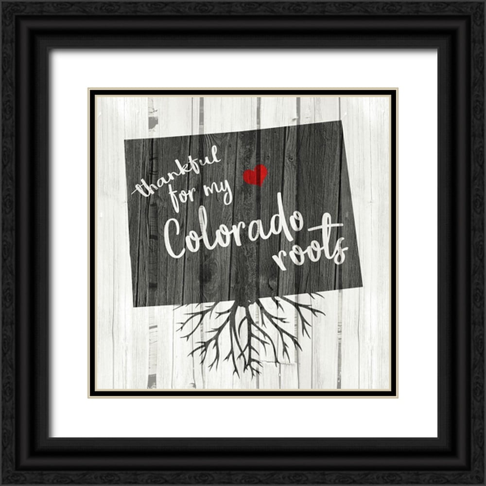 Allen, Kimberly 12x12 Black Ornate Wood Framed with Double Matting ...