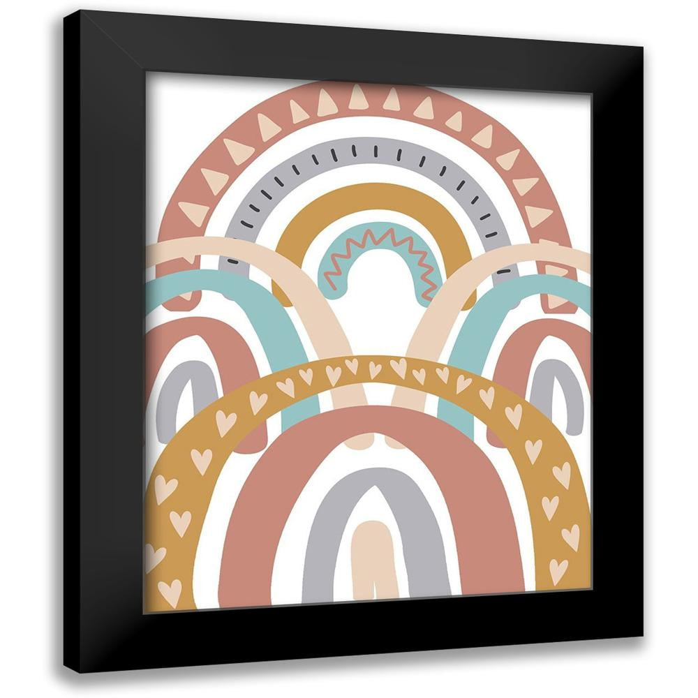 Allen, Kimberly 12x14 Black Modern Framed Museum Art Print Titled - Follow the Rainbow 2 ...
