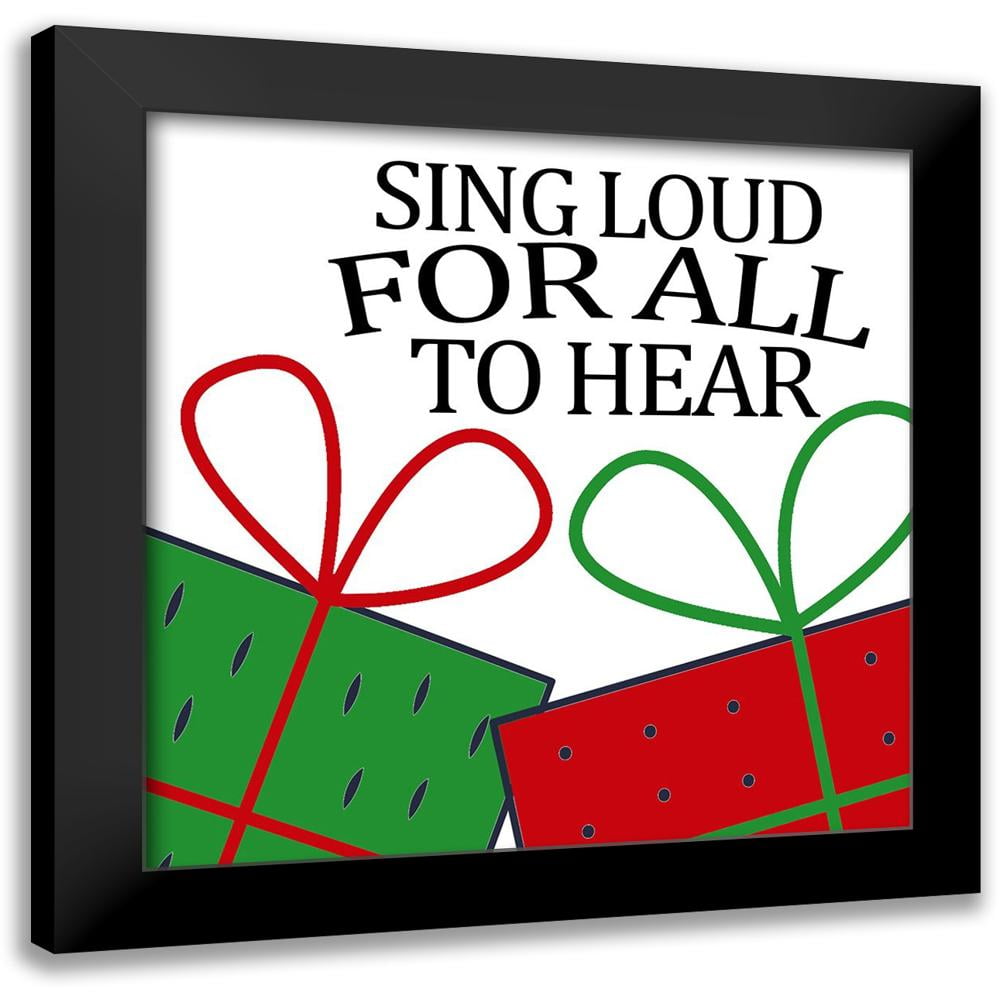 Allen, Kimberly 15x15 Black Modern Framed Museum Art Print Titled - Sing Loud - Walmart.com