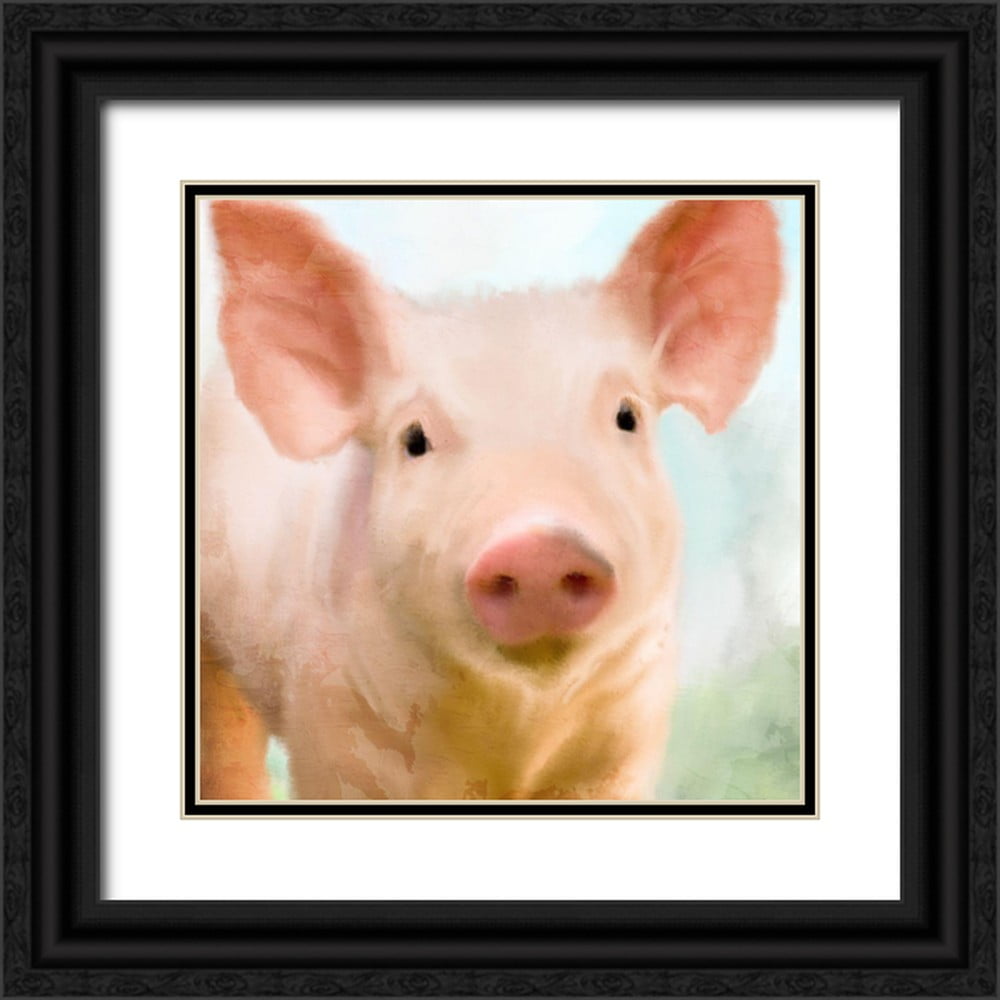 Allen, Kimberly 15x15 Black Ornate Wood Framed with Double Matting ...