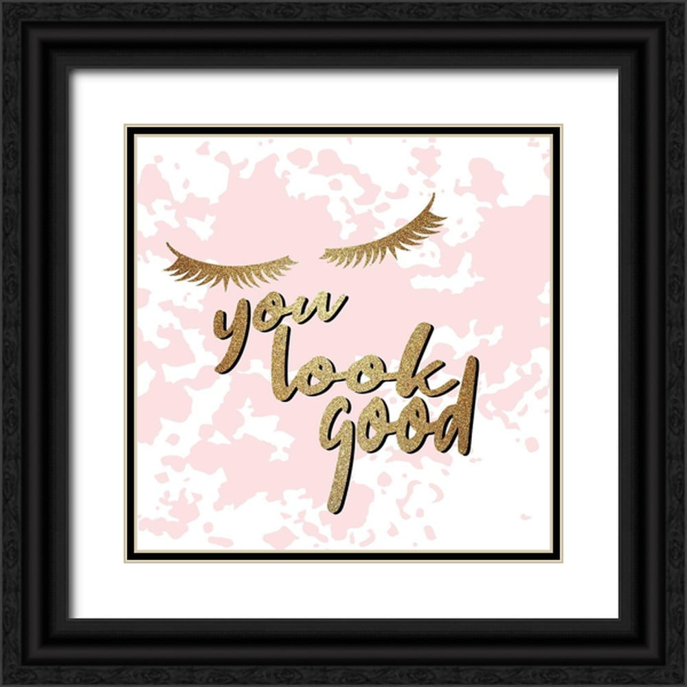 Allen, Kimberly 15x15 Black Ornate Wood Framed with Double Matting ...