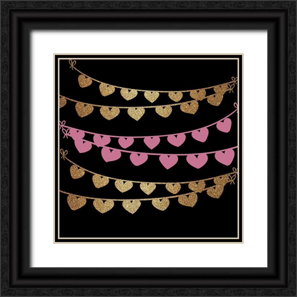 Allen, Kimberly 15x15 Black Ornate Wood Framed with Double Matting ...
