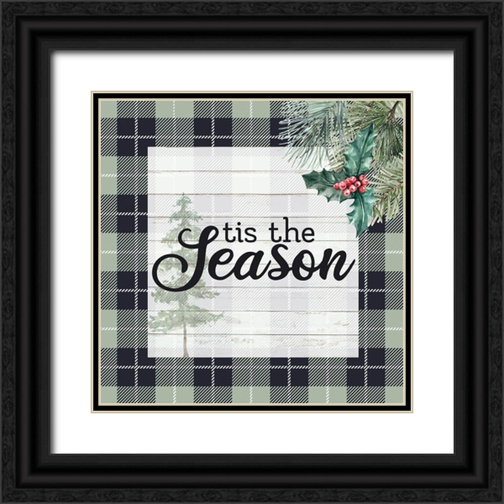 Allen, Kimberly 15x15 Black Ornate Wood Framed with Double Matting ...