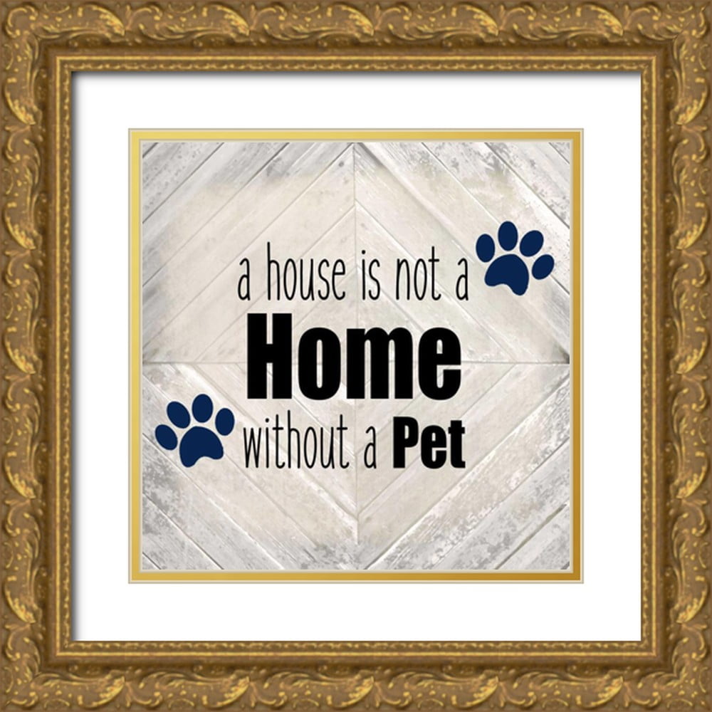 Allen, Kimberly 15x15 Gold Ornate Wood Framed with Double Matting Museum Art Print Titled - Paws ...