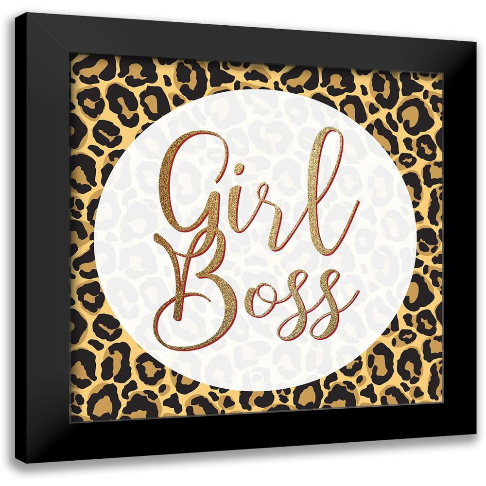 Allen, Kimberly 20x20 Black Modern Framed Museum Art Print Titled - Girl Boss Leopard 2 ...