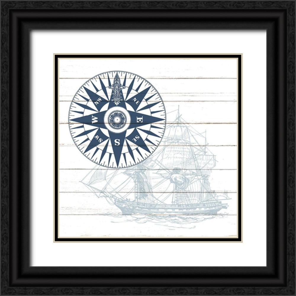 Allen, Kimberly 26x26 Black Ornate Wood Framed with Double Matting ...