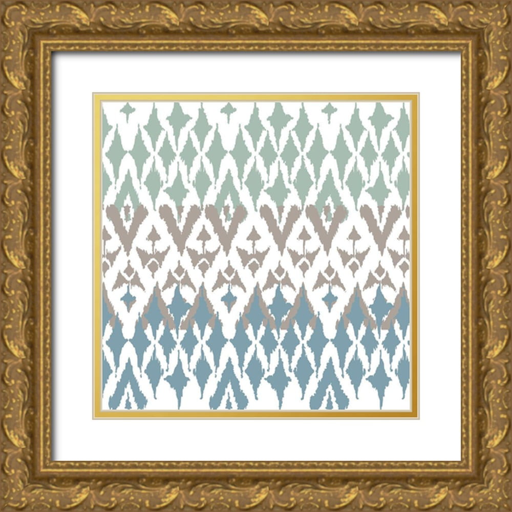 Allen, Kimberly 26x26 Gold Ornate Wood Framed with Double Matting Museum Art Print Titled - Ikat ...
