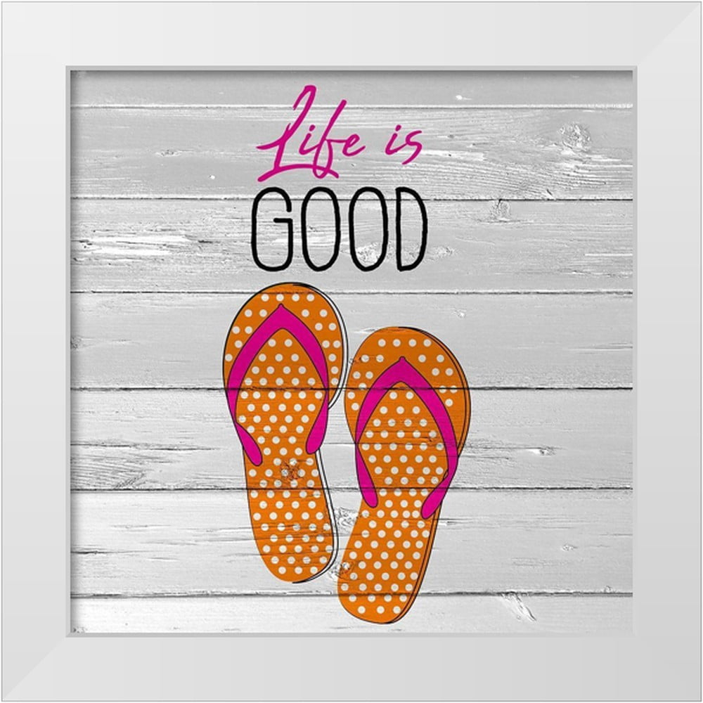 Allen, Kimberly 26x26 White Modern Wood Framed Museum Art Print Titled - Flip Flop Life ...