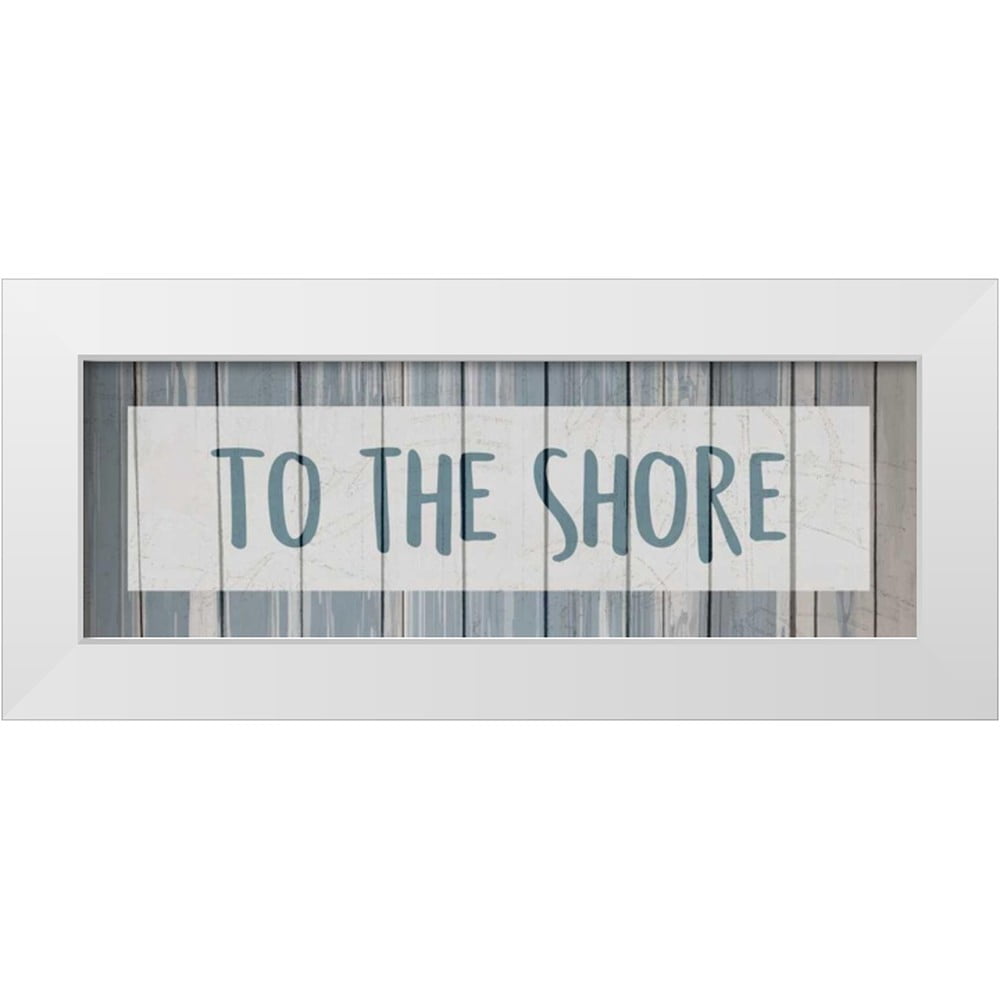 Allen, Kimberly 32x13 White Modern Wood Framed Museum Art Print Titled - To the Shore - Walmart.com