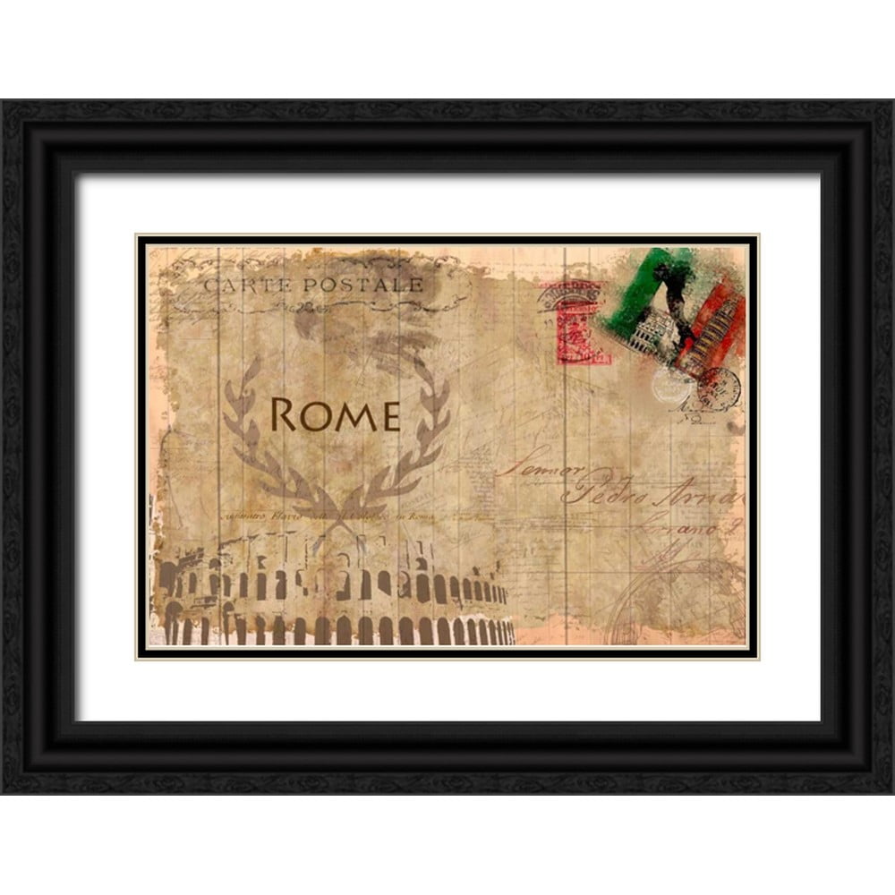 Allen, Kimberly 32x23 Black Ornate Wood Framed with Double Matting ...