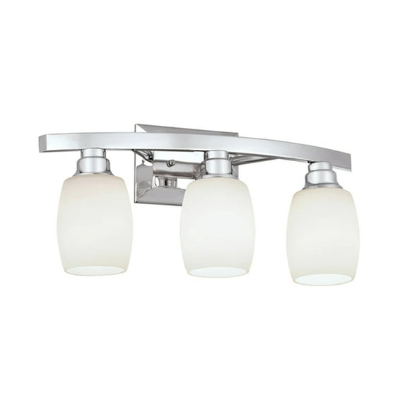 "Modern Bathroom LED Allen + Roth Vanity Light, 3-Light 21""W Chrome ...