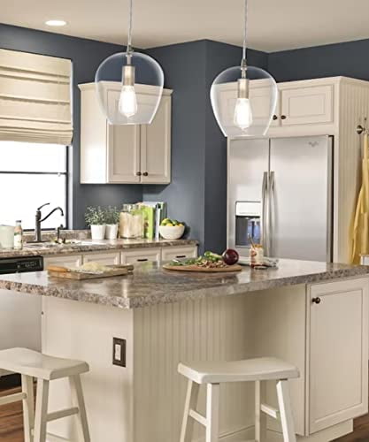 Allen + Roth 8" W 1-Light Bell Mini Pendant Light Fixture by Kichler ...