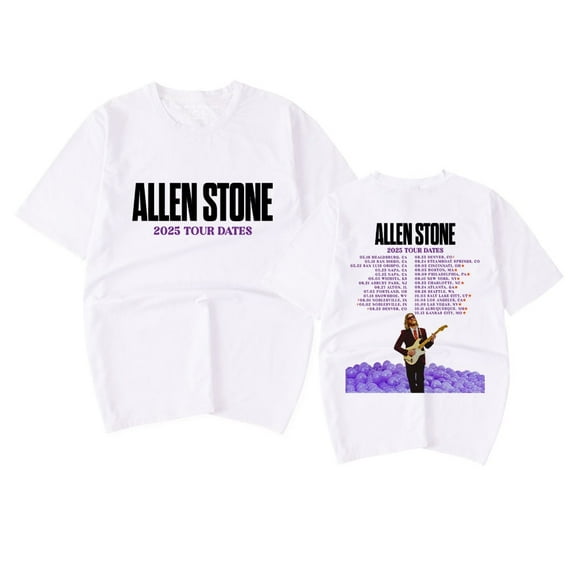 Allen Stone 2025 Tour T-shirt Classic Trend Short-sleeved Men And Women ...