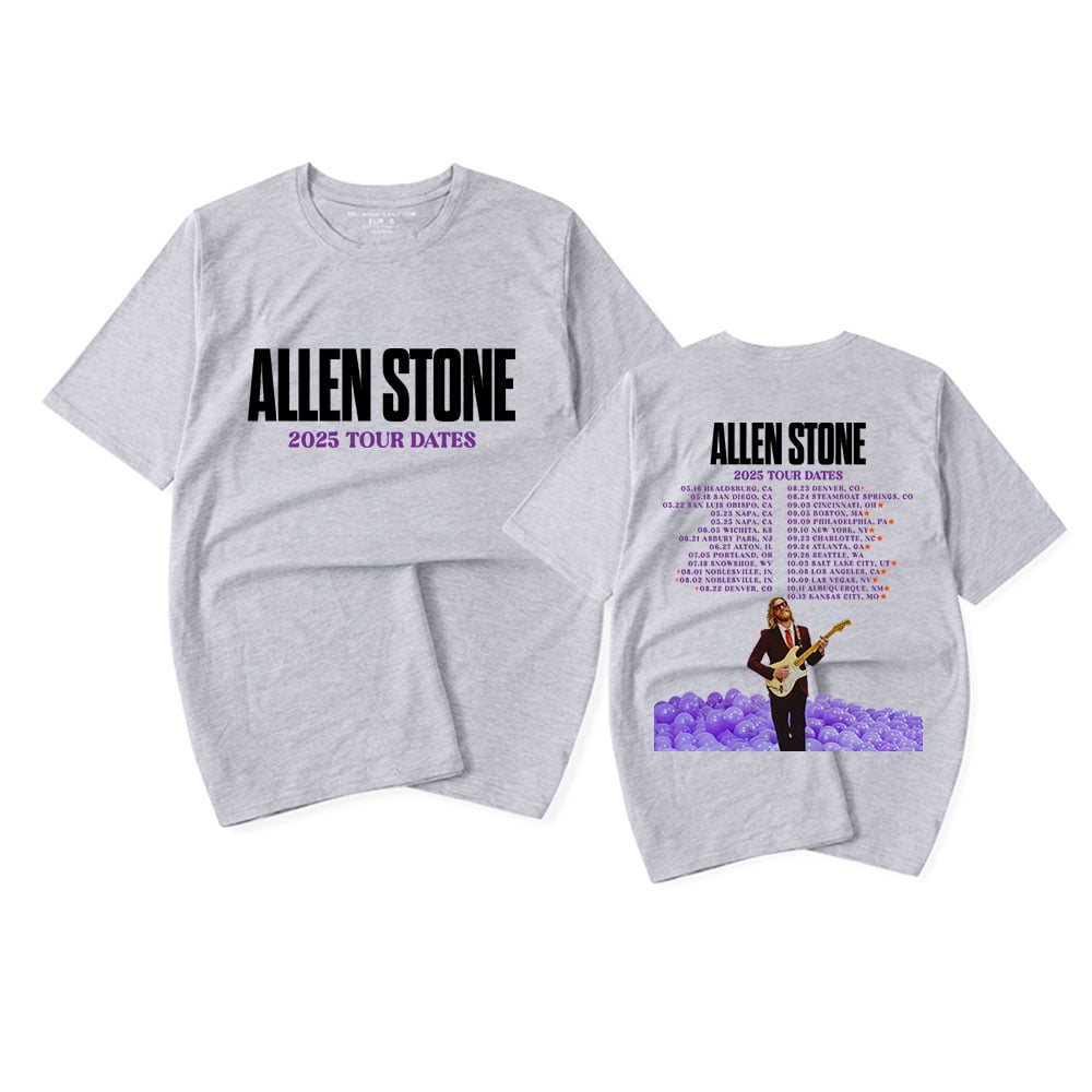 Allen Stone 2025 Tour T-shirt Women Men Fashion Vintage 90S Print Short ...