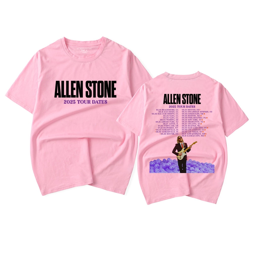 Allen Stone 2025 Tour T-shirt Women Men Fashion Vintage 90S Print Short ...