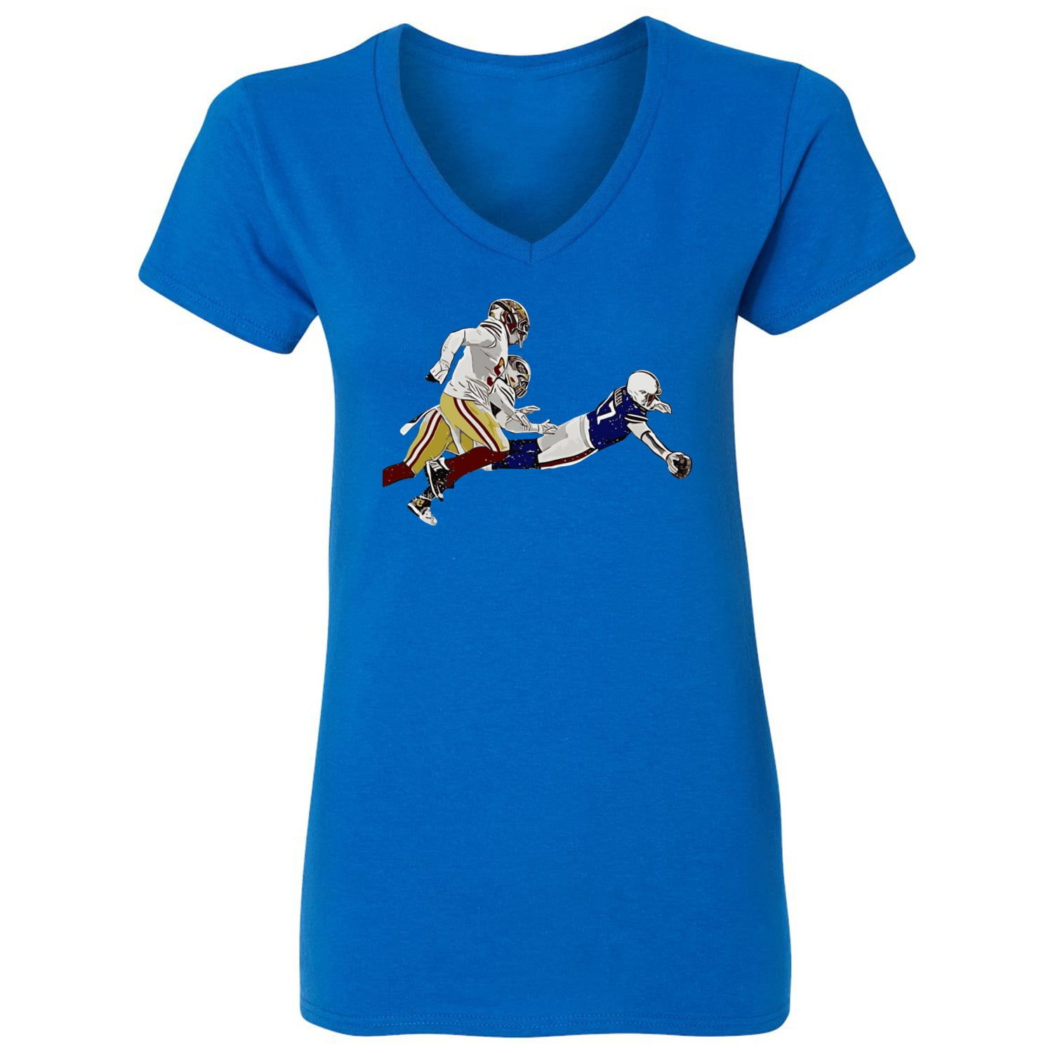 Allen Touchdown Inspired Buffalo Tee - Football Fans Ladies' V-Neck ...