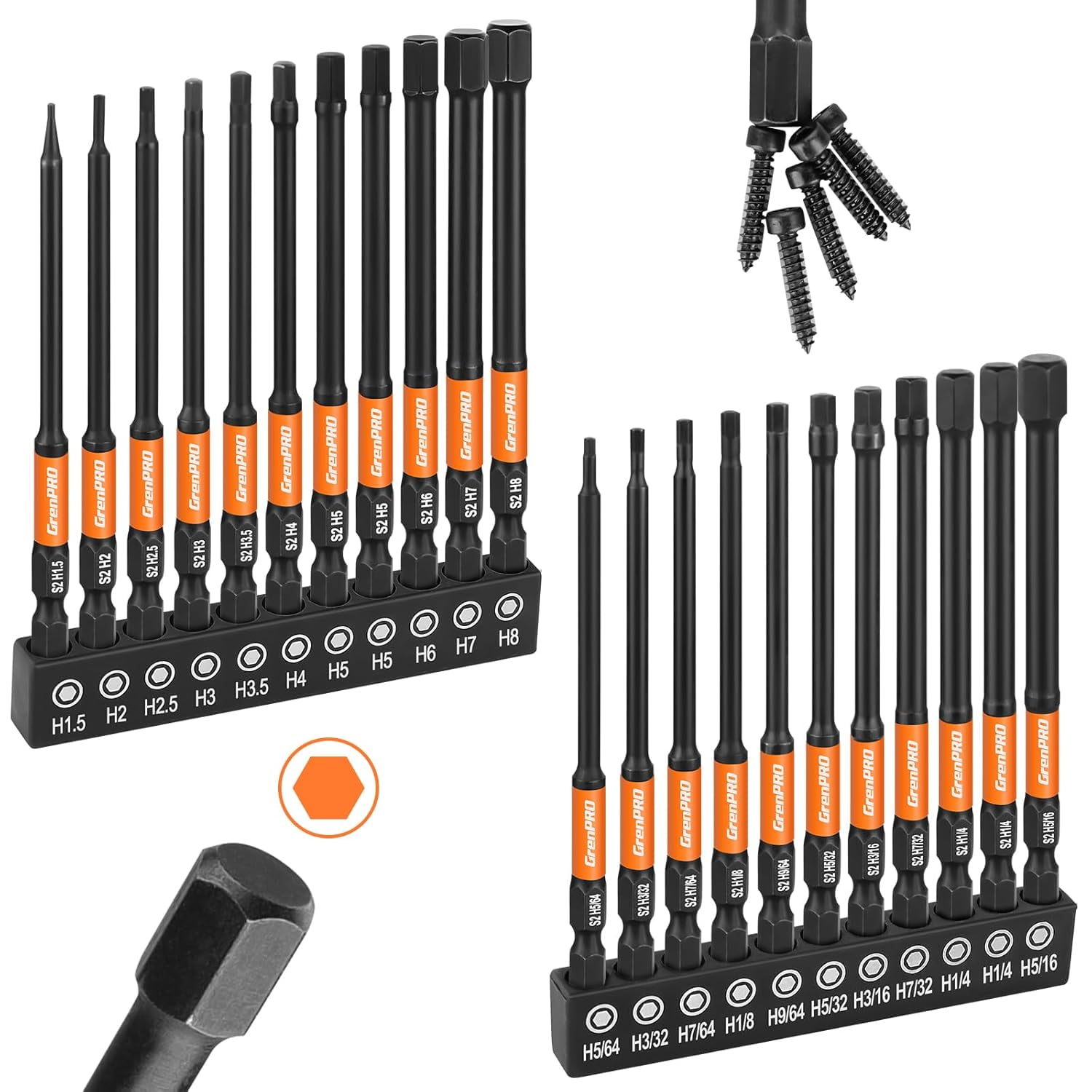 Allen Wrench Drill Bit Set 22pcs Hex Bit SetImpact Driver Bit ...